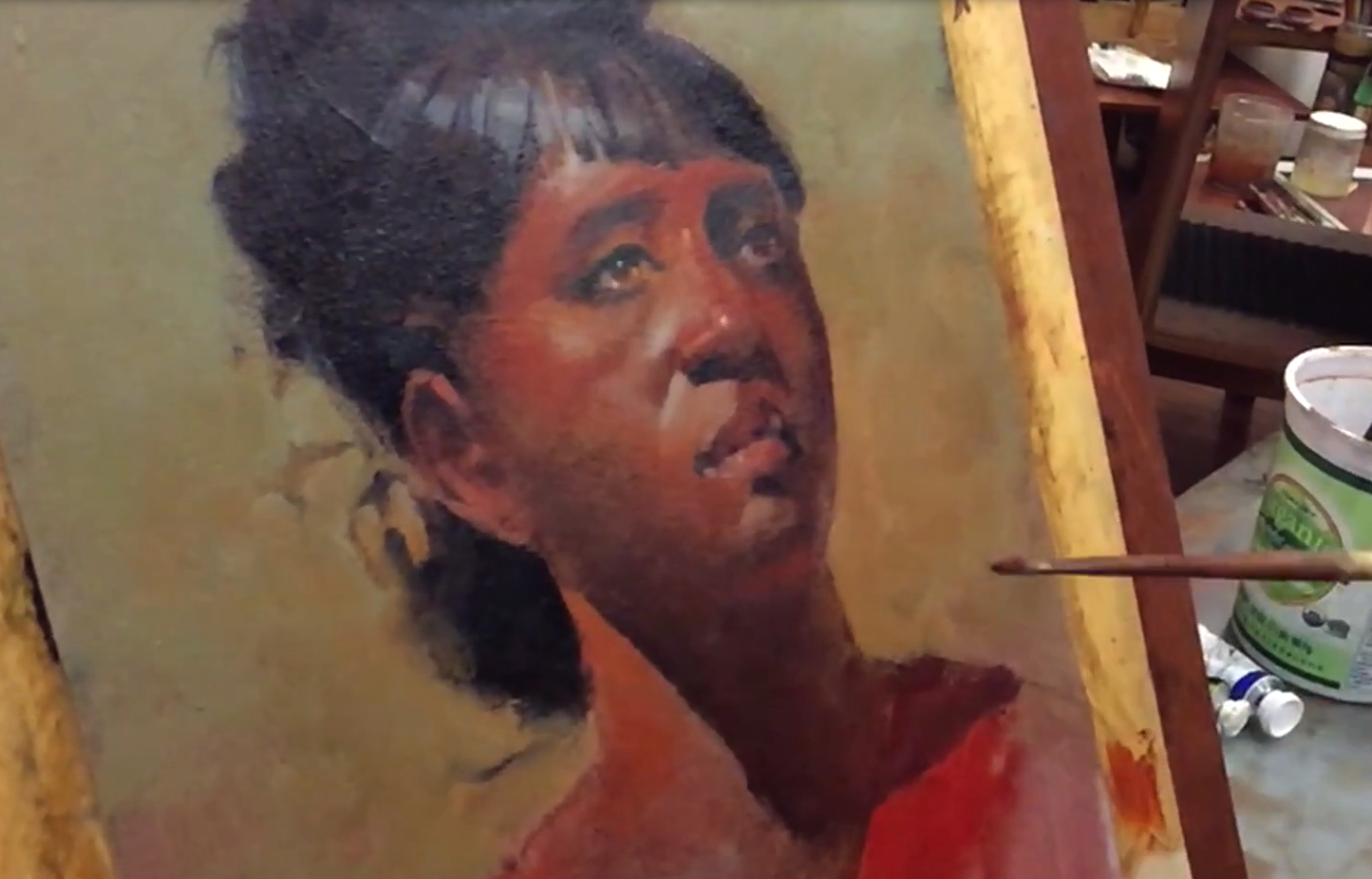 Painting Oil Color Woman Model